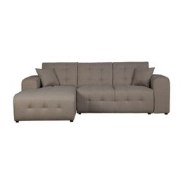 Home Affaire Ecksofa Nosia L-Form, incl. 2 Zierkissen, mit feiner Steppung, braun