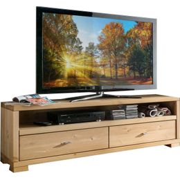 Wohn[glück]lich by Infantil TV-Board Vita, Lowboard Breite 160 cm, Kiefer massiv, Landhausstil, beige