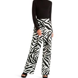 Marc Cain Stoffhose "Collection Animal Intense" Premium Damenmode mit Zebra-Design, weiß