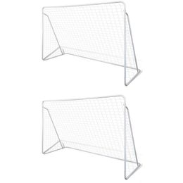 Bonnevie - Fußball-Tornetze 2 Stück 240 x 90 x 150 cm Stahl vidaXL998844