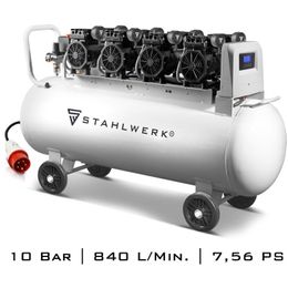 STAHLWERK - Druckluft Kompressor st 1510 Pro mit 10 bar, 150 l Tank, 69 dB 7,56 ps