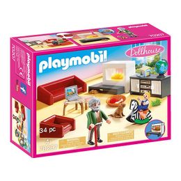 Playmobil 70207 Gemütliches Wohnzimmer Spielset, Mehrfarbig
