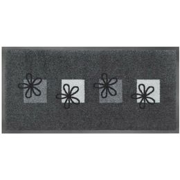 MD-Entree - md Entree Emotion xs Eingangsmatte - Teppichmatte - Küchenteppich: 40x80 cm, flowers grey