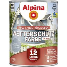 Alpina - Wetterschutzfarbe 2,5 l silbergrau Wetterschutzfarbe