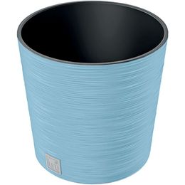 Prosperplast - Skandinavisches blaues Pflanzgefäß mit Behälter, Kollektion furu, 30 x 30 x 29,4 cm, Inhalt 15 l.