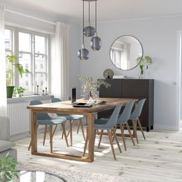 IKEA MÖRBYLÅNGA / GRÖNSTA Tisch und 6 Stühle