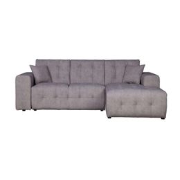 Home Affaire Ecksofa Nosia, incl. 2 Zierkissen, mit feiner Steppung, grau