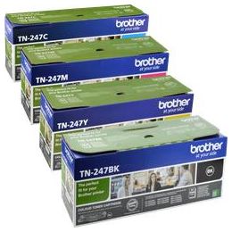 4 Brother Toner Multipack TN-247 BK C M Y 4-farbig