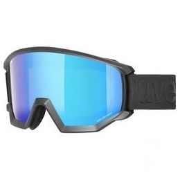 Uvex Skibrille Athletic CV, mirror blue S2 Skibrillenglas - Blau Verspiegelt, Skibrillenfarbe - Black, Skibrillengröße - Einheitsgröße,