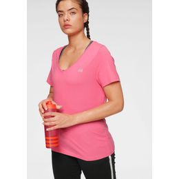 Große Größen: 3er Pack T-Shirts, schwarz+pink+rauchblau, Gr.56/58