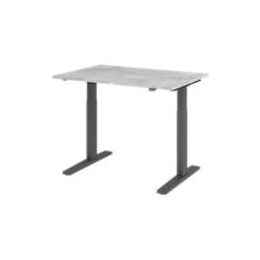 Hammerbacher VXMKA Elektrisch Höhenverstellbar Sitz-Stehschreibtisch Grau C-Fuß 1.200 (B) x 800 (T) x 1.200 (H) mm Spanplatte, Stahl