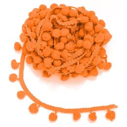 buttinette Pompon-Borte, orange, 20 mm, 5 m