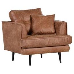 CARRYHOME Sessel GUTMANN FACTORY Gr. Polyester, B/H/T: 90cm x 89cm x 95cm, braun (cognac)