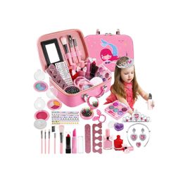 vokarala Kosmetik-Adventskalender Kinderschminke set mädchen Waschbar Make up Spielzeug schmink Koffer (25-tlg)