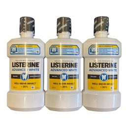 Listerine Mundwasser, 3 x Listerine advanced white milder Geschmack Mundwasser