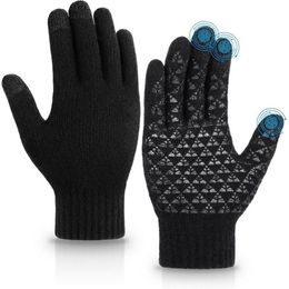 Alster Herz Strickhandschuhe Warme Winter Touchscreen Handschuhe mit Futter