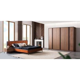 JVmoebel Schlafzimmer-Set Luxus Schlafzimmer Set Bett + 2x Nachttische Modern Kleiderschrank