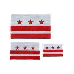 hegibaer Aufnäher 3 Flaggen Washington D.C. US Patches USA Aufnäher Edel Set 102