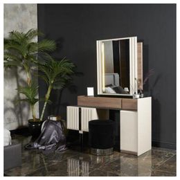 JVmoebel Schminktisch Modern Design Weiß Schminktisch mit Spiegel Luxus Schlafzimmer Möbel (Schminktisch / Spiegel)