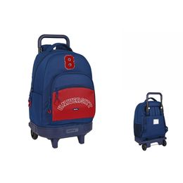 safta Rucksack safta Kinder-Rucksack mit Rädern University Rot Marineblau 33 x 45 x 2