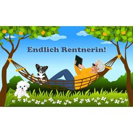 flaggenmeer Flagge Endlich Rentnerin 80 g/m²