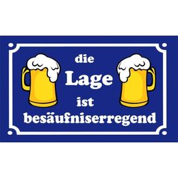 flaggenmeer Flagge Bier - Die Lage ist besäufniserregend 80 g/m²