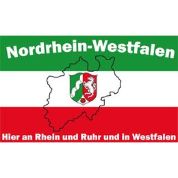 flaggenmeer Flagge Nordrhein-Westfalen Landkarte 80 g/m²