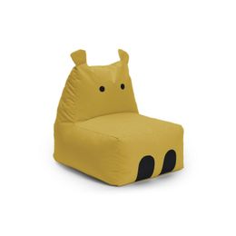 Lumaland Sitzsack Kinder Hippo Tier Kissen 80x70x65 cm (1x Kindersitzsack)
