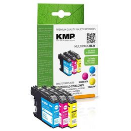 KMP 1 Tinten-Multipack B63V ERSETZT Brother LC-225XL C/M/Y Tintenpatrone (3 Farben)