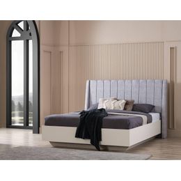 JVmoebel Schlafzimmer-Set Doppelbett Schlafzimmer Garnitur Bett Holz Set 3tlg Weiß Nachttische