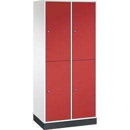 C+P Garderobenschrank Breite: 820 mm x Tiefe: 500 mm x Höhe: 1950 mm Korpus reinweiß