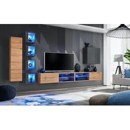 JVmoebel Wohnwand Set Wohnwand 320 cm Wandschrank TV-Ständer Modern Wohnzimmermöbel
