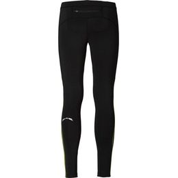 Erima Sporthose RUNNING tights long autumn/winter 2 BLACK/LEMON GREEN