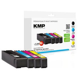 KMP 1 Tinten-Multipack H117V ERSETZT HP 970XL BK / 971 C/M/Y Tintenpatrone (4 Farben)