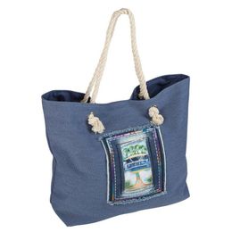 Idena Tragetasche Idena Strandtasche blau Summer 52x38x13cm