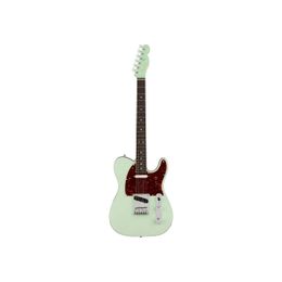 Fender E-Gitarre, American Ultra Luxe Telecaster RW Transparent Surf Green