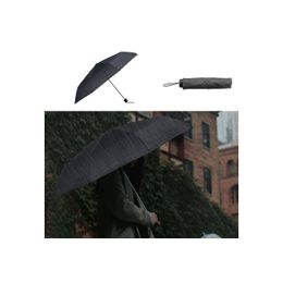 Cepewa Taschenregenschirm Taschenschirm 97x57cm schwarz Kunststoff Polyester Mini-Regenschirm