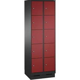 C+P Garderobenschrank, rot