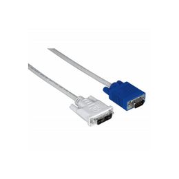 Hama 1,8m Monitorkabel VGA-Stecker DVI-Stecker Grau Video-Kabel