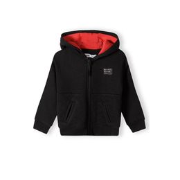 MINOTI Sweatjacke Jungen Gr&ouml;&szlig;e 92/96 rot / schwarz / wei&szlig;