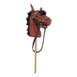 ERST-HOLZ Reitpferd Steckenpferd Hobby Horsing Holzpferd Farbe Dunkel