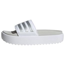 adidas Performance Pantolette 'Adilette' Herren Größe 42 silber / weiß