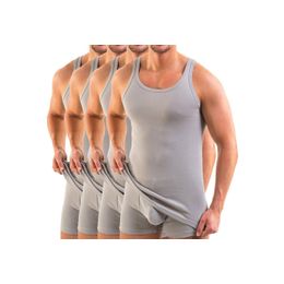 Hermko Unterhemd 3000 4er Pack Herren Tank Top (Weitere Farben) Bio-Baumwolle