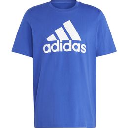 Adidas Sportswear Funktionsshirt, Baumwolle, Logo-Print, für Herren, blau, S
