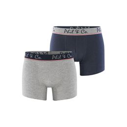 Phil & Co. Berlin Boxer shorts 'Retro' male Blue, Grey size L