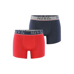 Phil & Co. Berlin Boxer shorts 'Retro' male Blue, Red size XL