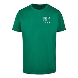 Merchcode Shirt 'Never On Time' female Green size XXL