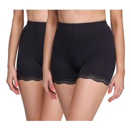 Merry Style Leggings 2 Pack Damen Shorts Radlerhose Unterhose Hose Boxershorts MS10-294 (2-tlg) elastischer Bund