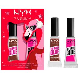 NYX Kosmetik-Set NYX Professional Makeup Brow Glue Stick Duo, Textur Gel, Finish deckend, braun