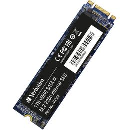Verbatim Vi560 S3 M.2 interne SSD (1 TB) 560 MB/S Lesegeschwindigkeit, 520 MB/S Schreibgeschwindigkeit, schwarz